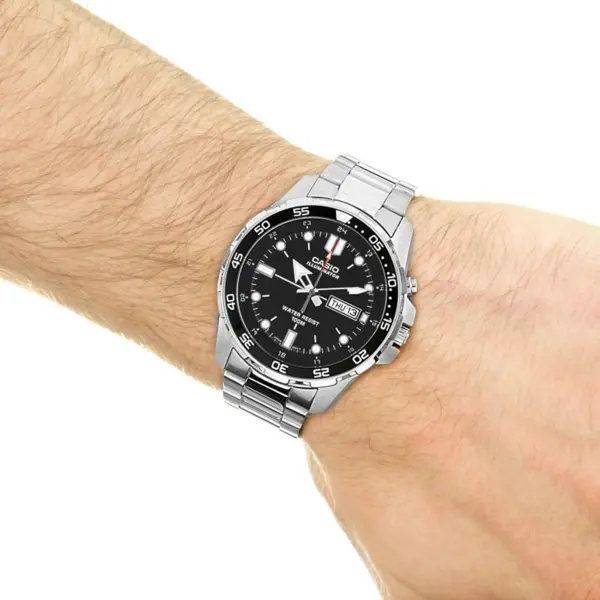 Casio Stainless Steel Analog Watch With Illuminator