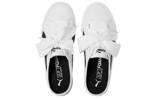 PUMA Bari Mule Ribbon Mule - White/black