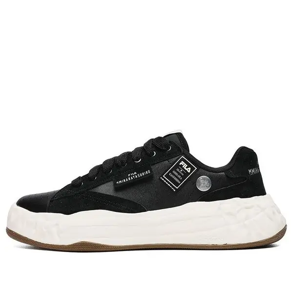 FILA Mihara Yasuhiro Leather And Suede Lace-up Sneakers - Black