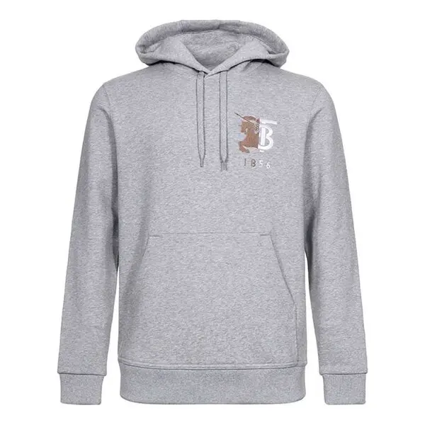 Burberry Sweatshirt With Logo Detail - Light Grey