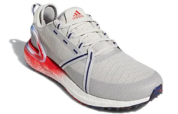 Adidas Solarthon Primegreen Spikeless Golf Shoes - Grey/red