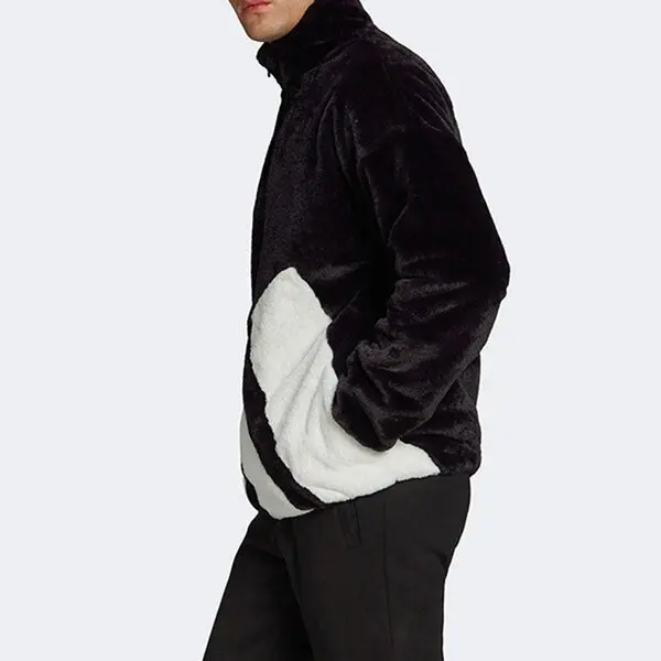 Adidas Faux Fur Logo Zip-up Jacket