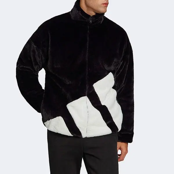 Adidas Faux Fur Logo Zip-up Jacket