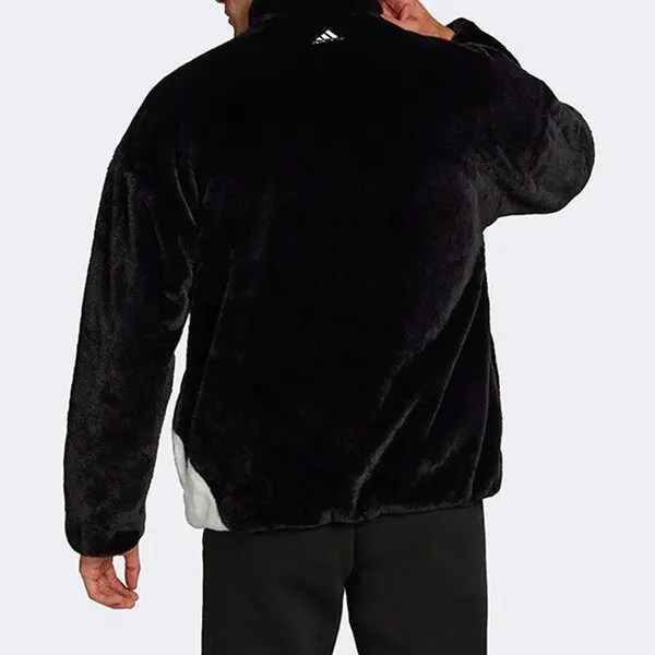 Adidas Faux Fur Logo Zip-up Jacket