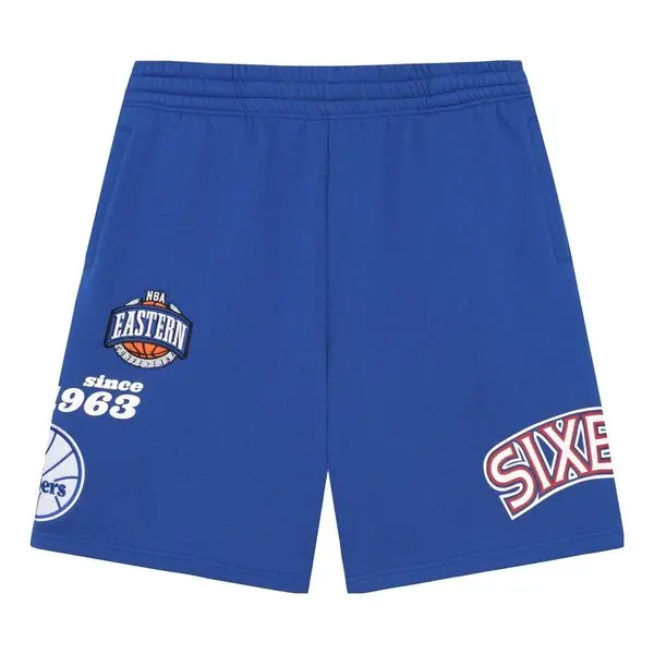Mitchell & Ness Philadelphia 76ers Nba Team Origins Fleece Shorts - Blue