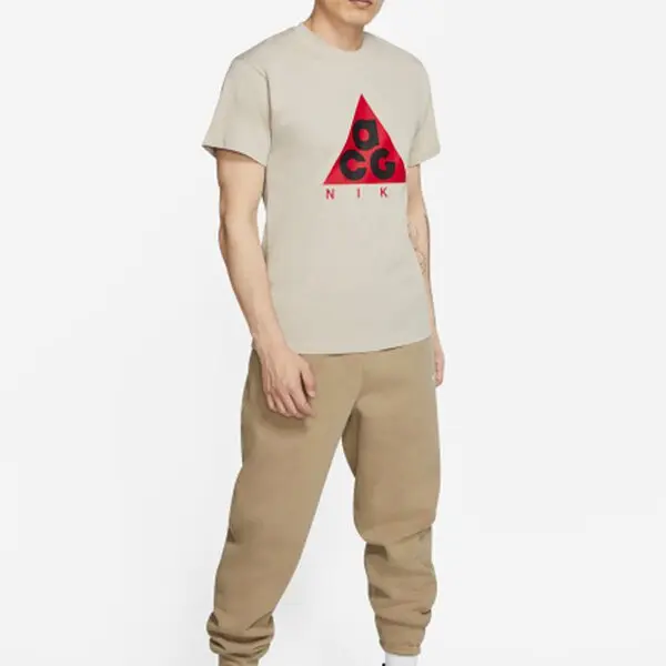 Nike Lab Printed T-shirt 'string University Red - Light Grey
