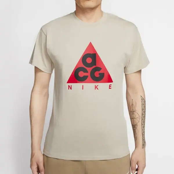 Nike Lab Printed T-shirt 'string University Red - Light Grey