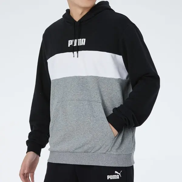 PUMA Double Down Hoodie 'grey Black White