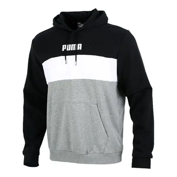 PUMA Double Down Hoodie - Grey/white/black