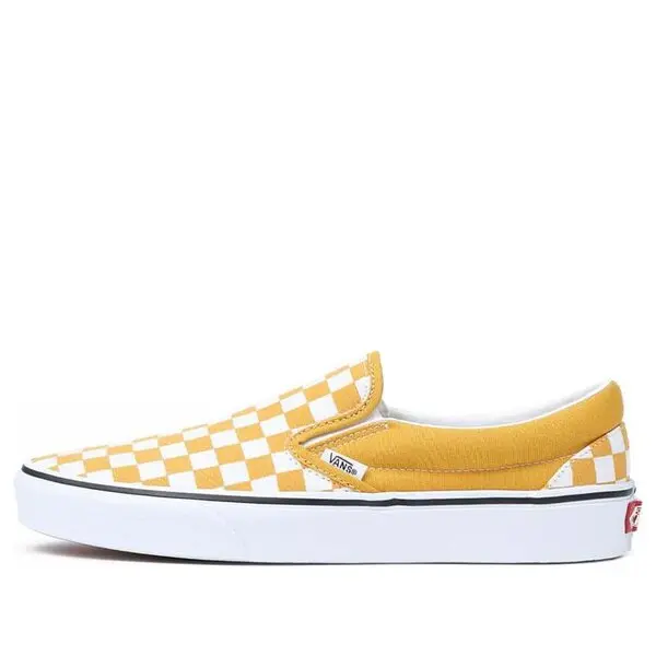 VANS Classic Slip-on Checkerboard Sneakers - Yellow/white