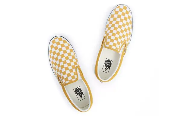 VANS Classic Slip-on Checkerboard Sneakers - Yellow/white