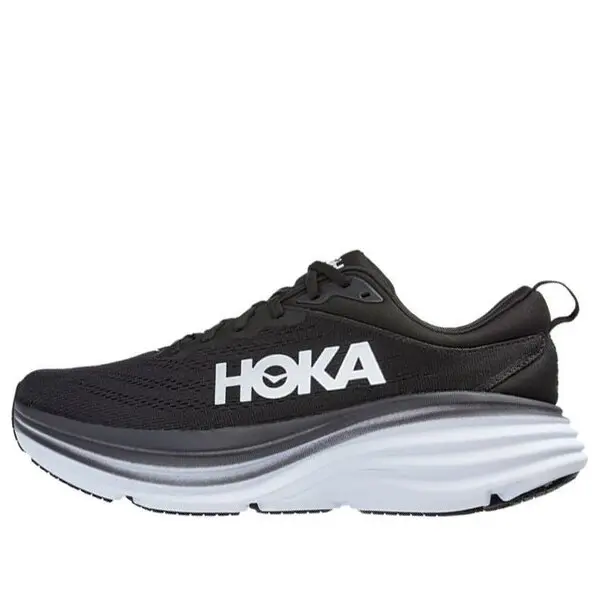 Hoka One One Bondi 8 Running Shoes - Black/white