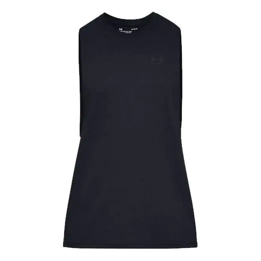 Under Armour Sportstyle Left Chest Cut-off Tank Top - Black