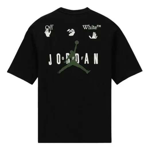JORDAN X Off-white Mj T-shirt White Forest Green - Black