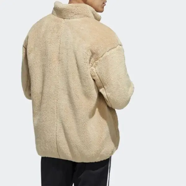 Adidas Fleece Stand Collar Jacket - Brown