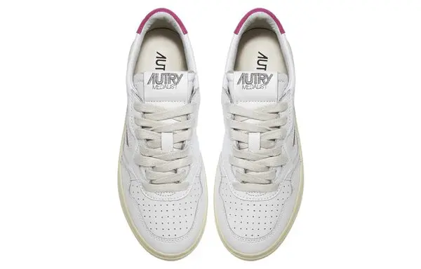 AUTRY Medalist Low Top Sneakers - White/fucsia