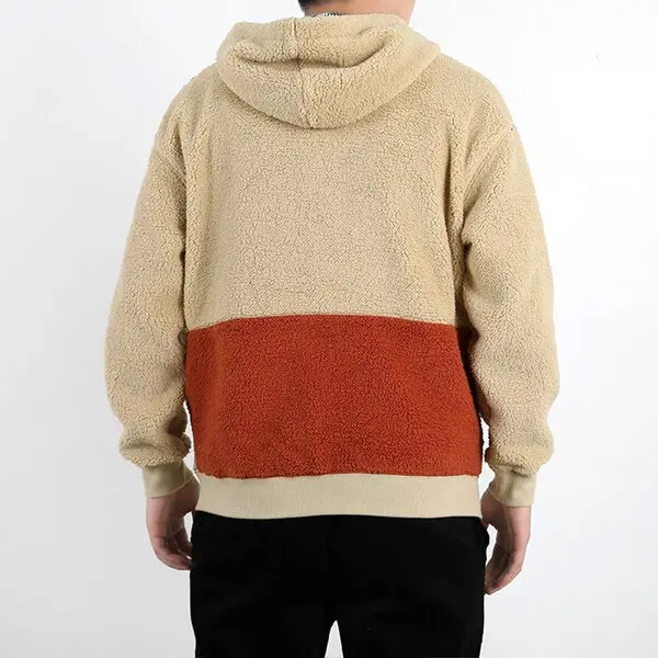 PUMA Retro Block Sherpa Full-zip Hoodie 'beige Red Green