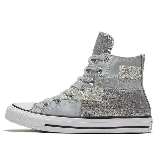 CONVERSE Chuck Taylor All Star High Top Sneakers With Glitter Accents - Grey