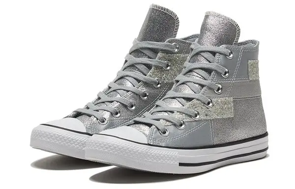 CONVERSE Chuck Taylor All Star High Top Sneakers With Glitter Accents - Grey