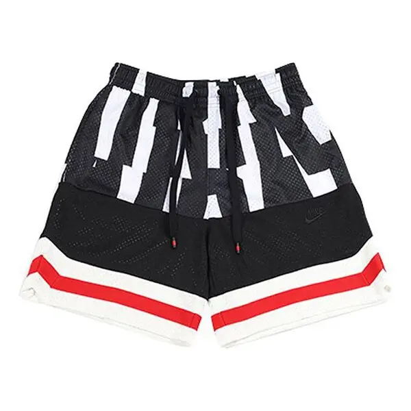 Nike Mesh Breathable Sports And Leisure Shorts - Blackwhiteredmulti-color