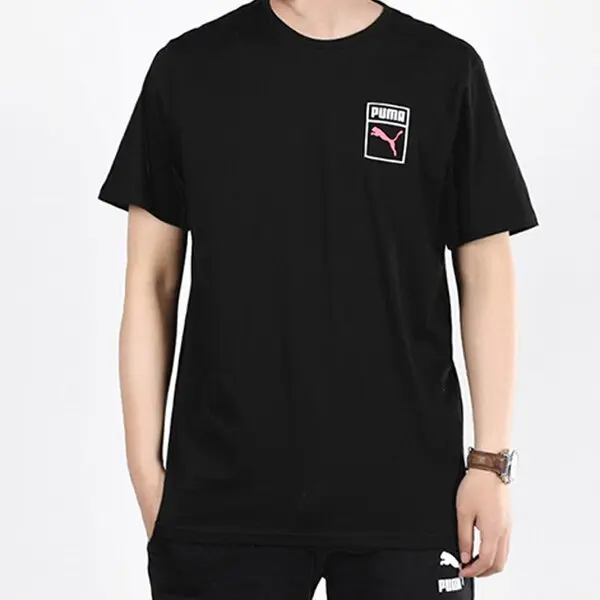 PUMA Graphic Box Logo Printed Short Sleeve Tee