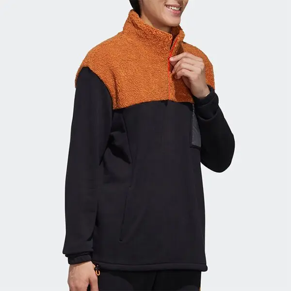 Adidas Neo X Pokémon Half Zipper Splicing Pullover - Black