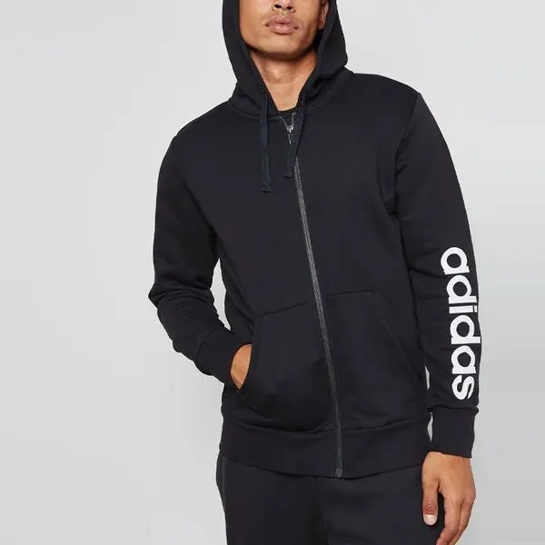 Adidas Essentials Linear Logo Zip Hoodie