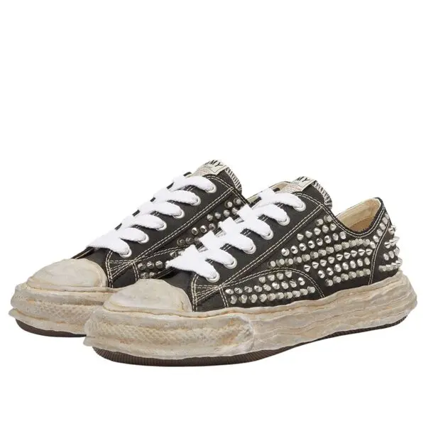 Mihara Yasuhiro Studded Canvas Low Top Sneakers - Grey