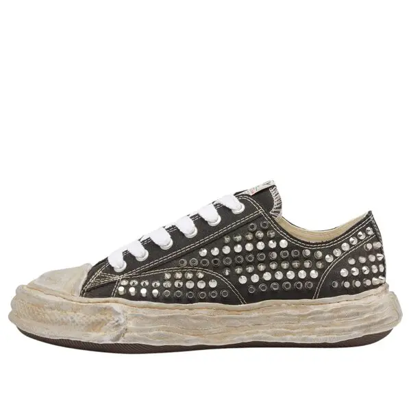 Mihara Yasuhiro Studded Canvas Low Top Sneakers - Grey
