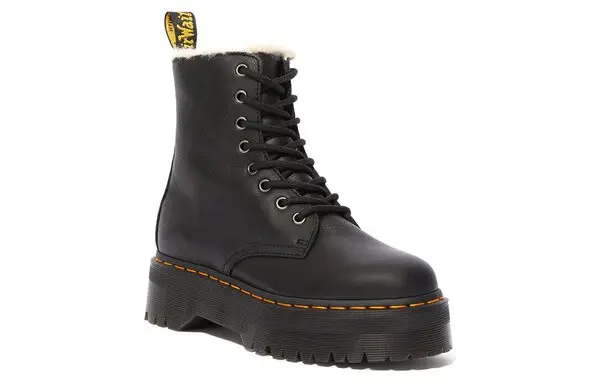 Dr. Martens Jadon Faux Fur Lined Leather Platform Combat Boots