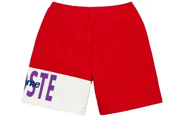 Supreme Fw19 Week 5 X Lacoste Logo Panel Sweatshort