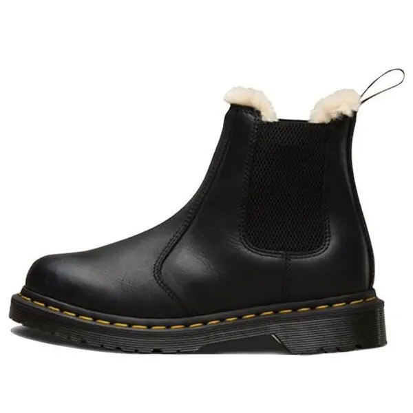 Dr. Martens 2976 Faux Fur Lined Chelsea Boots - Black