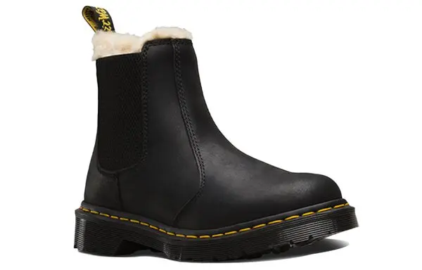 Dr. Martens 2976 Faux Fur Lined Chelsea Boots - Black