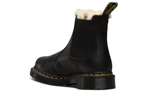 Dr. Martens 2976 Faux Fur Lined Chelsea Boots - Black