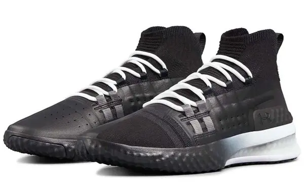 Under Armour The Rock Delta High Top Sneakers - White/black