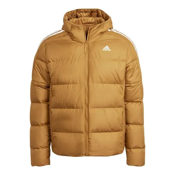 Adidas Padded Hooded Jacket With Stripes - Default Colorway