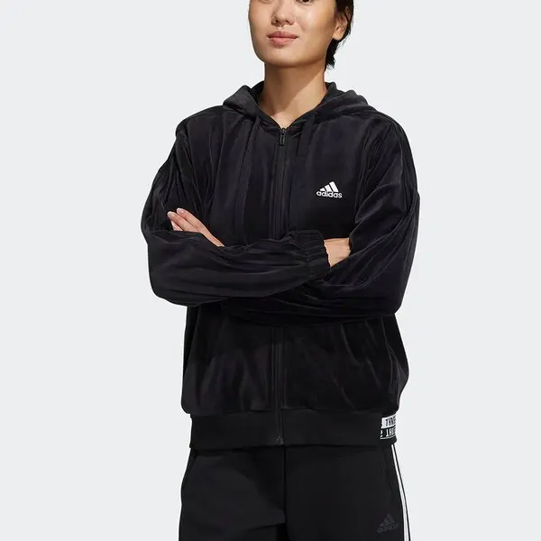 Adidas Velour Jkt Velvet Hooded Jacket