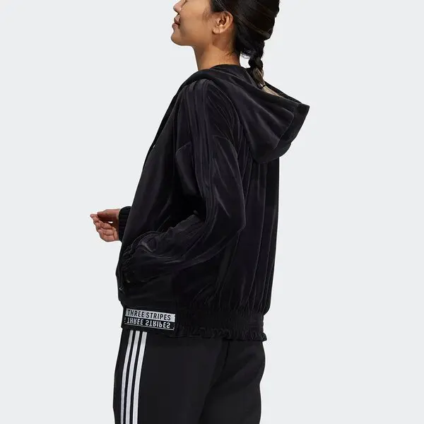 Adidas Velour Jkt Velvet Hooded Jacket