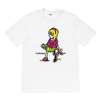 Supreme Ss19 Suzie Switchblade Ashgrey Tee - Light Grey