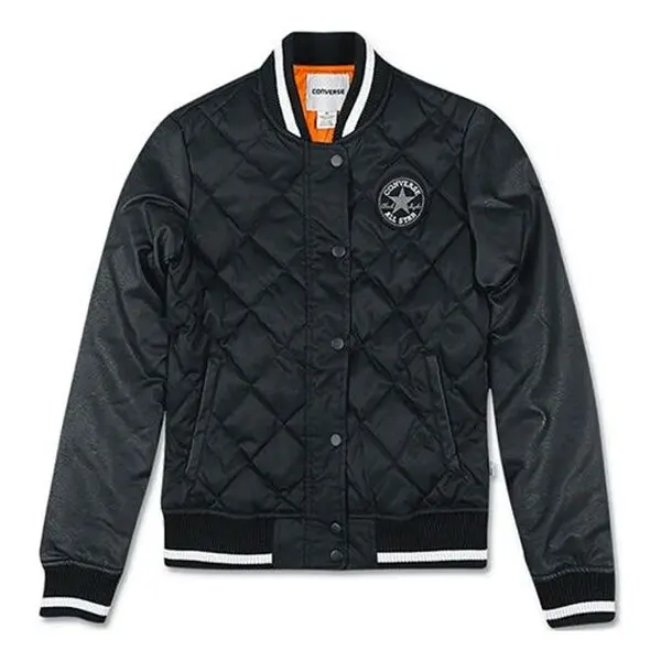 CONVERSE Quilted Bomber Jacket - Black/white