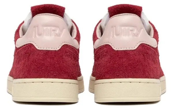 AUTRY Low Top Suede Sneakers - Red/white/pink