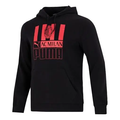 PUMA Ac Milan Football Pullover Hoodie - Black