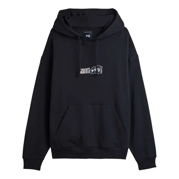 Adidas Y-3 Brushed Terry Graphic Hoodie - Black
