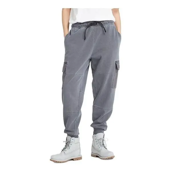 Timberland Mixed Media Garment Dye Sweatpants - Grey