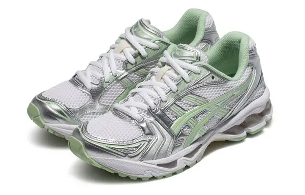 Asics Gel-kayano 14 Athletic Sneakers - Silver/green