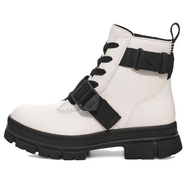 UGG Ashton Lace Up Boot - White/black