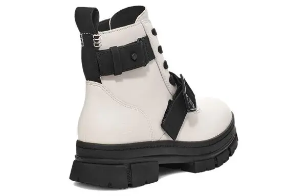 UGG Ashton Lace Up Boot - White/black