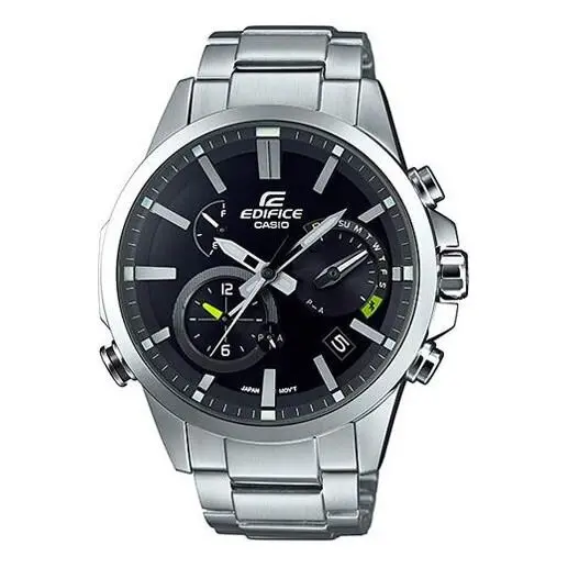 Casio Edifice Stainless Steel Quartz Watch With Sapphire Crystal - Black