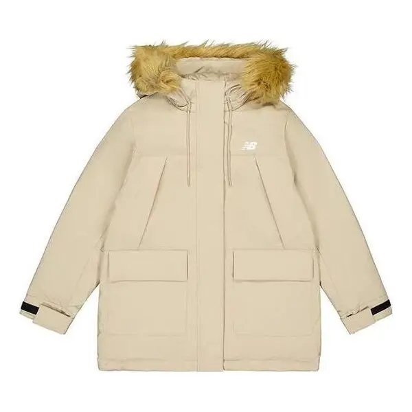 NEW BALANCE Winter Mid-down Jacket Asia Sizing 'beige - Beige/brown