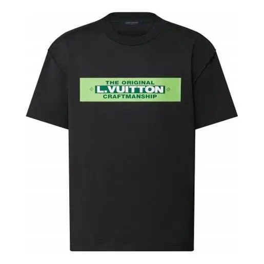 LOUIS VUITTON Ss22 Solid Color Alphabet Printing Short Sleeve